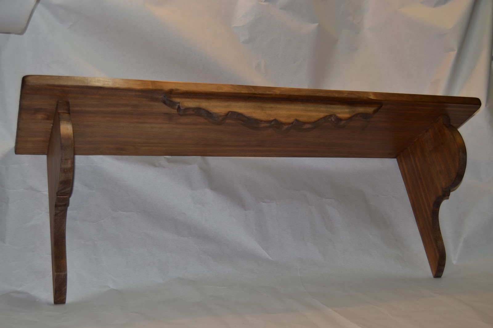 ARTESANÍA RÚSTICA EN MADERA : REPISA DE MADERA RÚSTICA LARGA ( Art. 18)