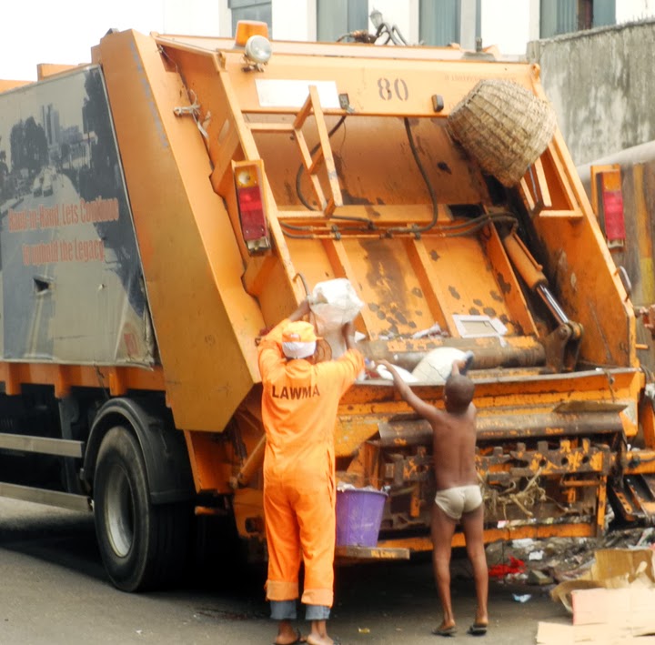 Photos of Nigeria: Lagos State Waste Management Authority Officials at Work