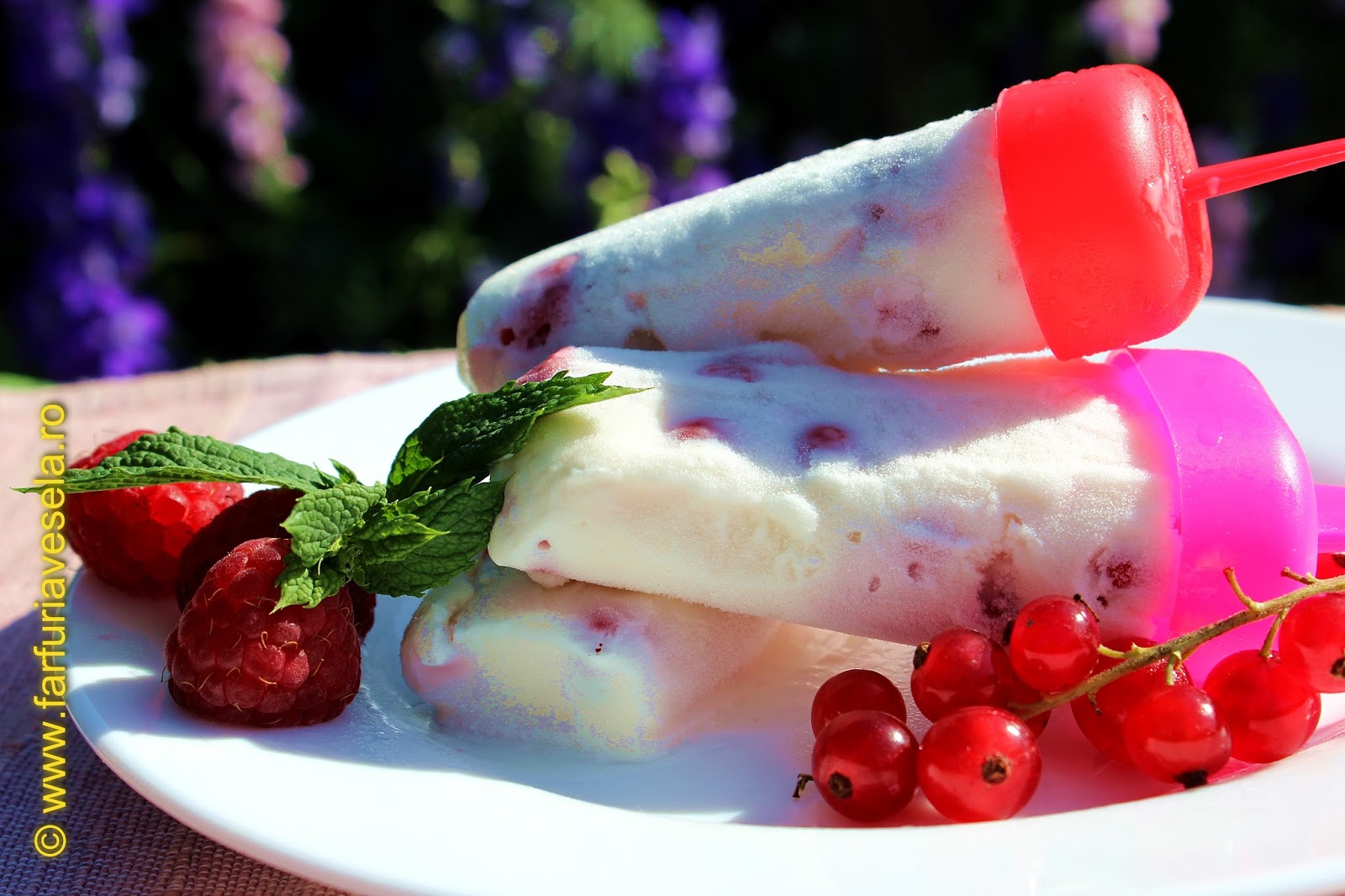 Farfuria vesela: Inghetata din iaurt, miere si fructe