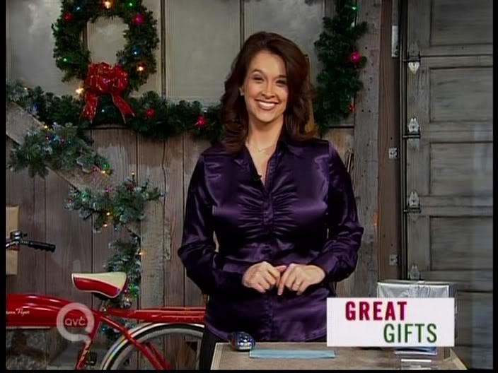 Ladies in Satin Blouses: Jacque Gonzales - another purple satin blouse