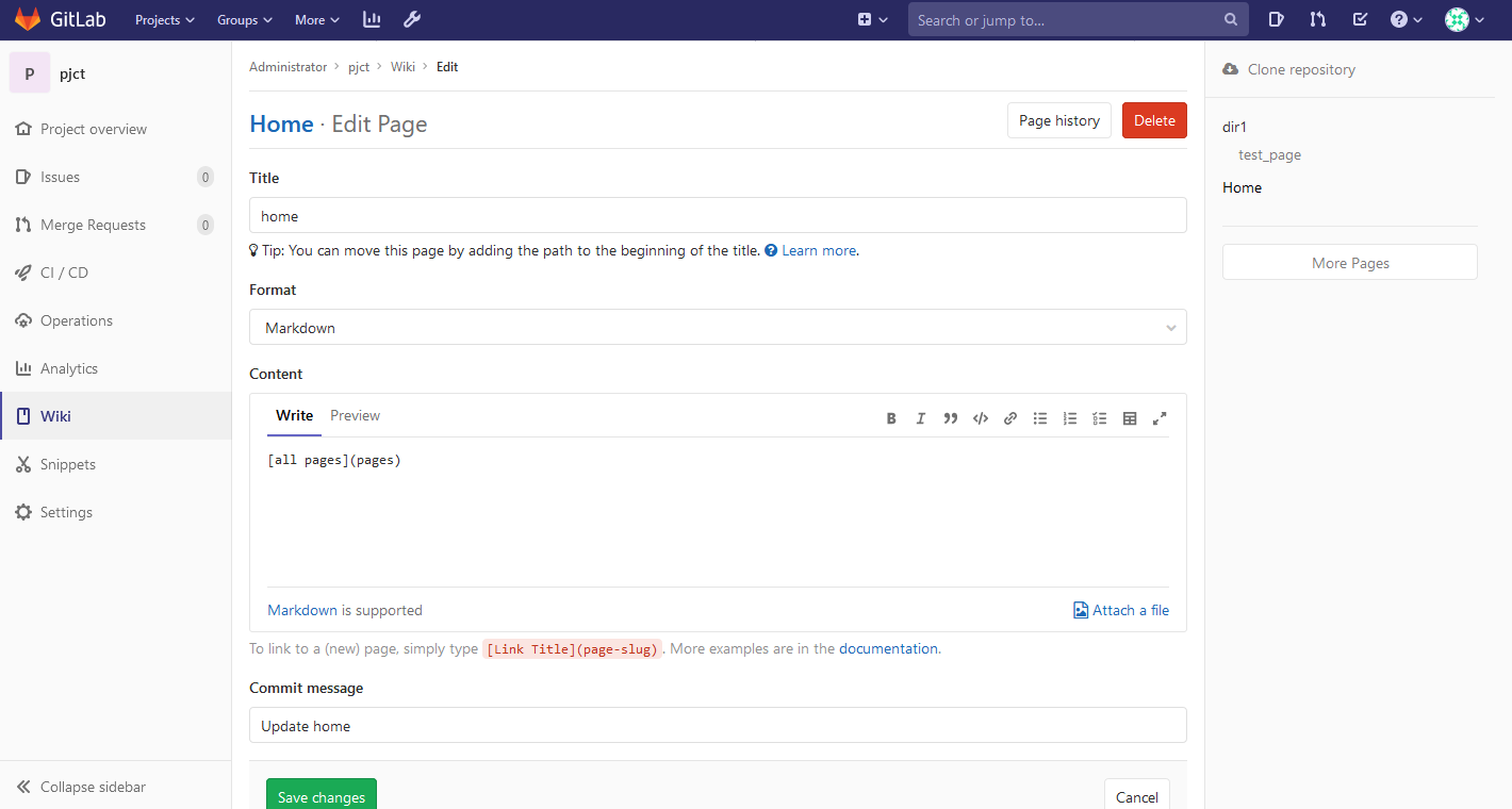 hawksnowlog: Gitlab の Wiki 機能を試してみた