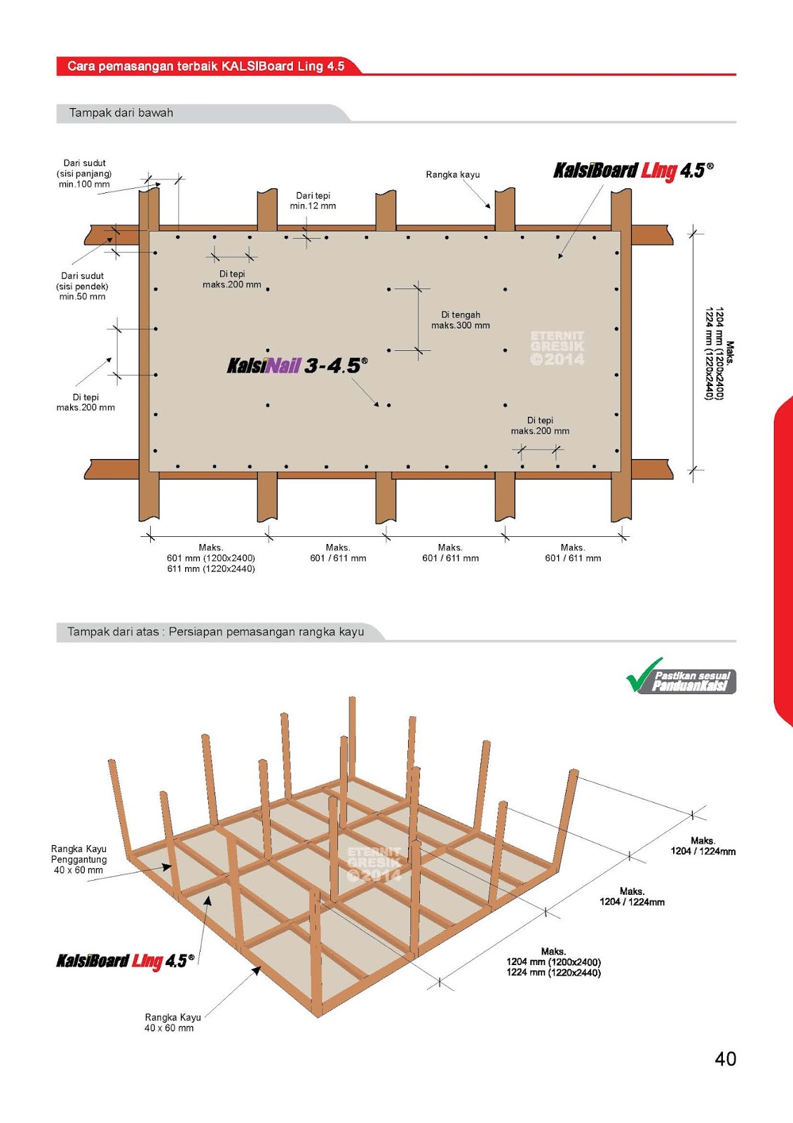 Cara dan aturan pemasangan kalsiboard, kalsifloor, kalsiclad ...