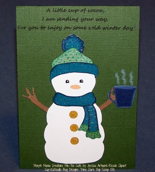 Morph Mania Creations: Snowman Hot Cocoa Card
