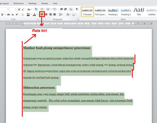 Mengatur paragraf dan spasi pada Microsoft Word 2010 | Fahmibook