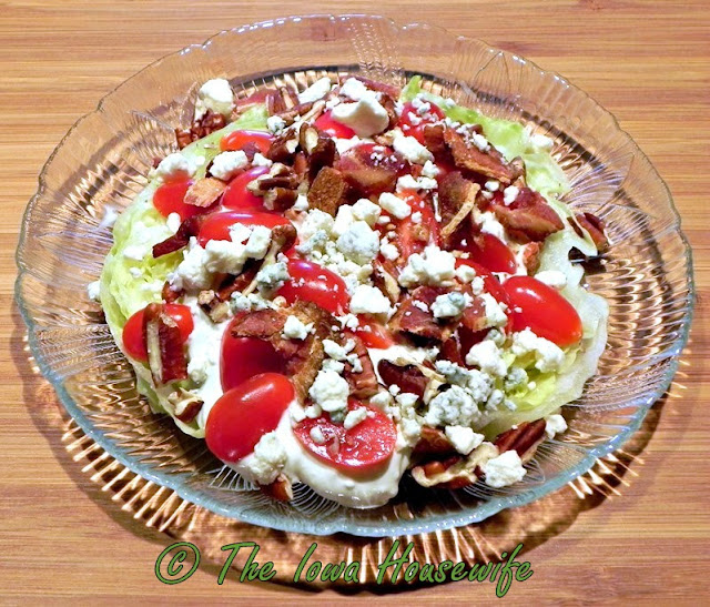 The Iowa Housewife: Iceberg with Tomatoes, Blue Cheese, and Bacon
