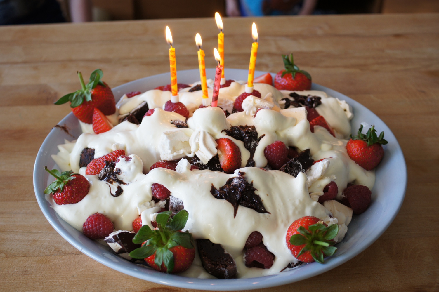 Whimsical Pavlova Birthday Cake