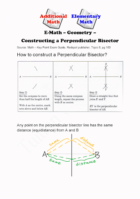 E-Math - Geometry - Constructing a Perpendicular Bisector | Singapore ...