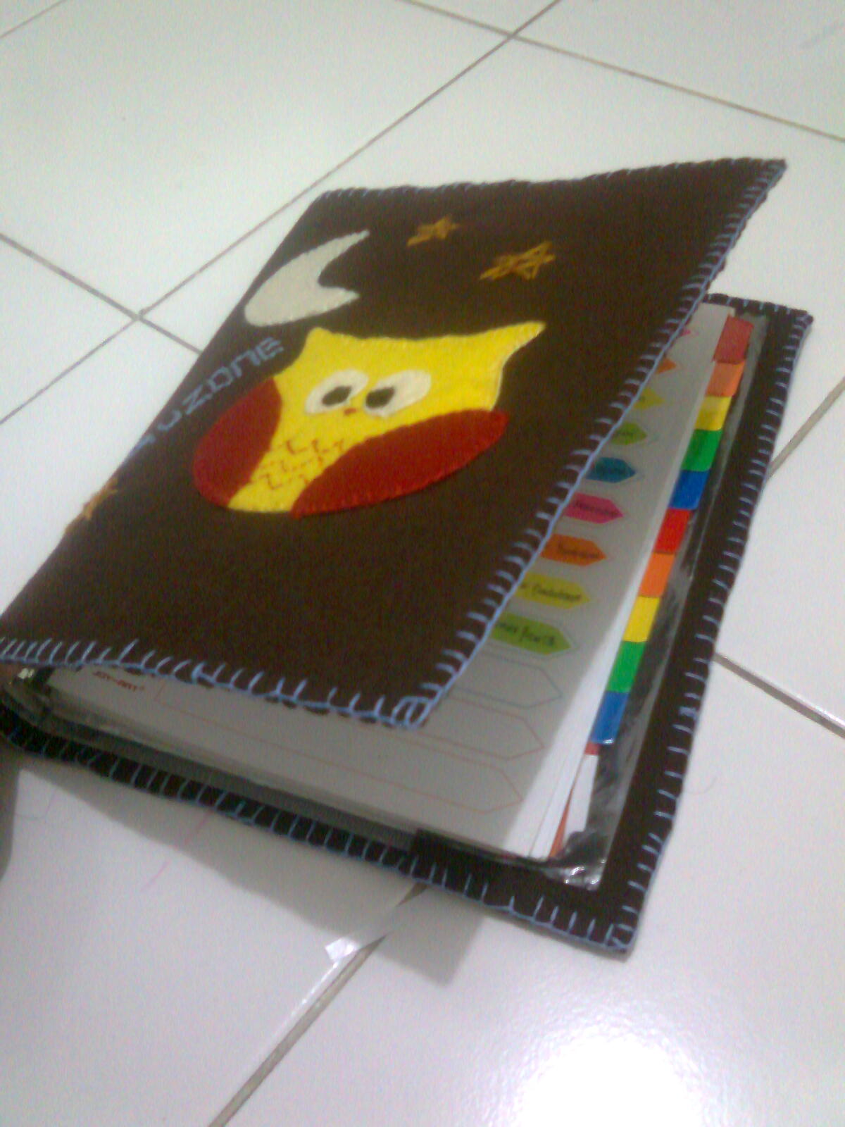Look to the Sky: Sampul Binder Flanel Handmade