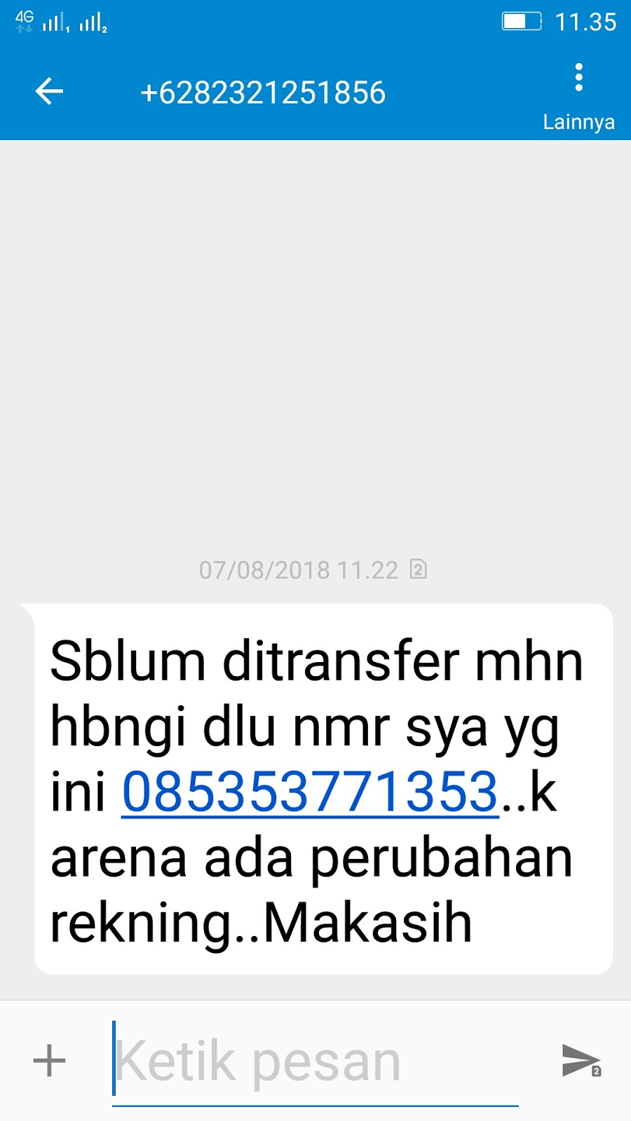 Pusat Informasi penipuan SMS | Daftar Nama Penipu SMS