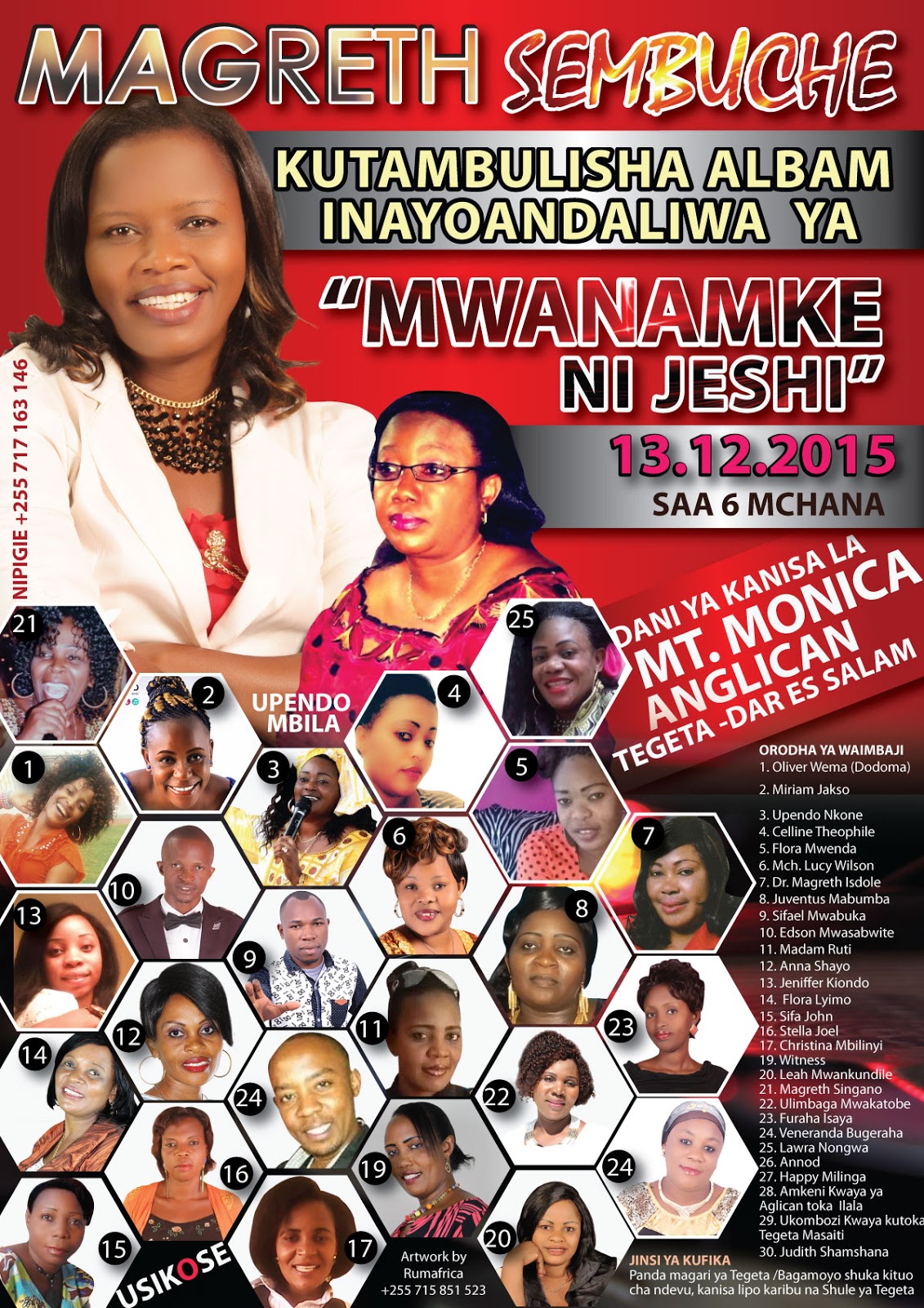 MAGRETH SEMBUCHE KUFANYA TAMASHA KUBWA JIJINI DAR ES SALAAM