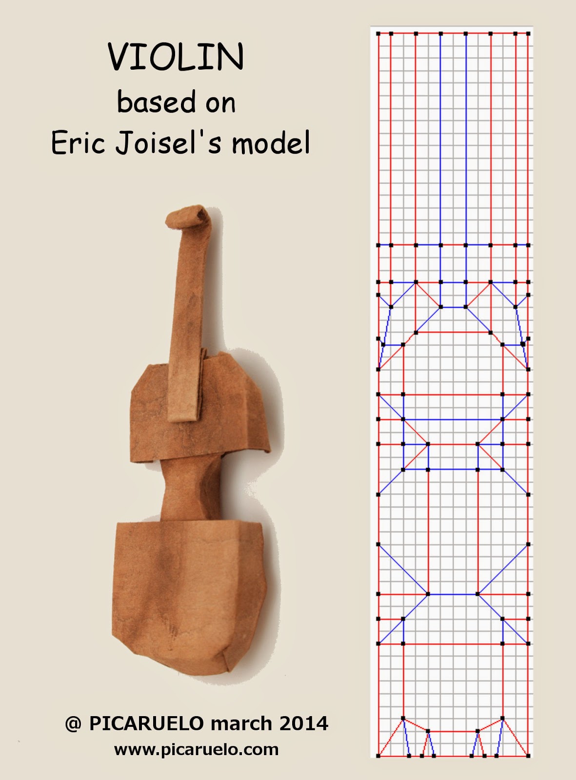 Picaruelo's origami: THE VIOLIN