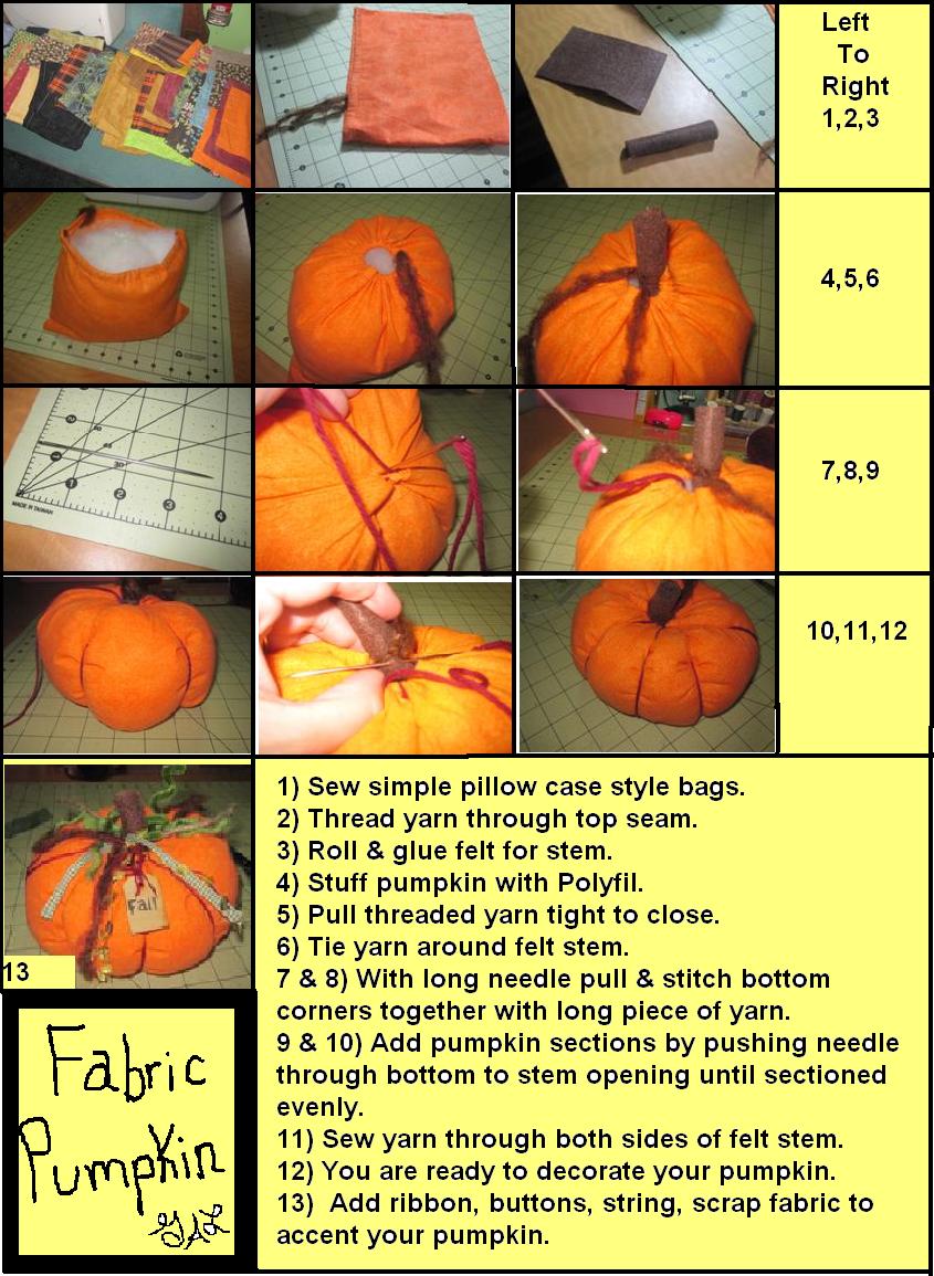Self Reliant Network: Love these fabric Pumpkins/Tutorial