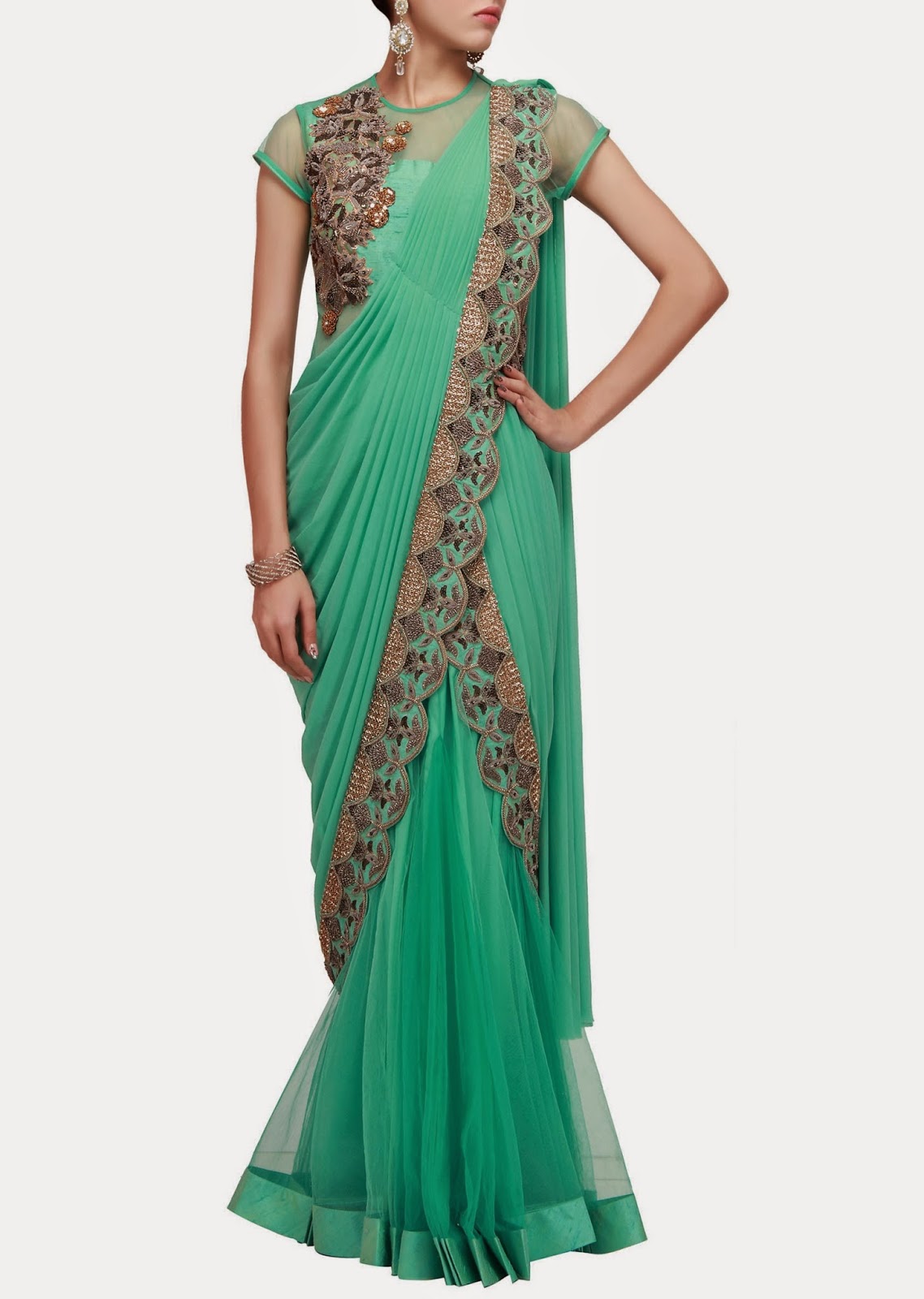 albarino net: Buy Indowestern Gowns -KalkiFashion