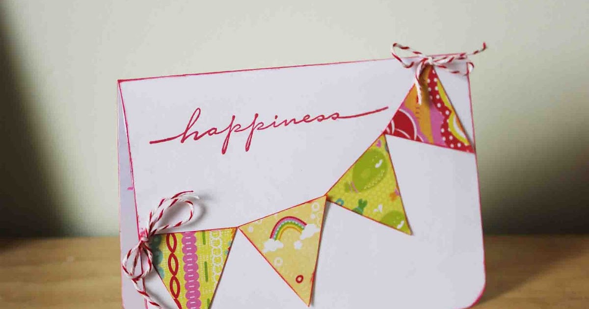 Katie's Nesting Spot: Flag Banner Happiness Card