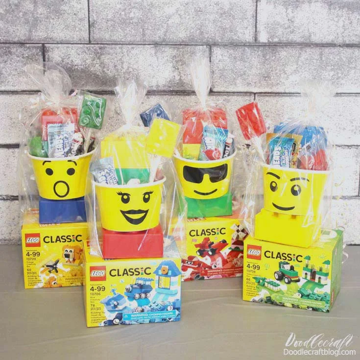 LEGO Paper Cup Faces Party Favors