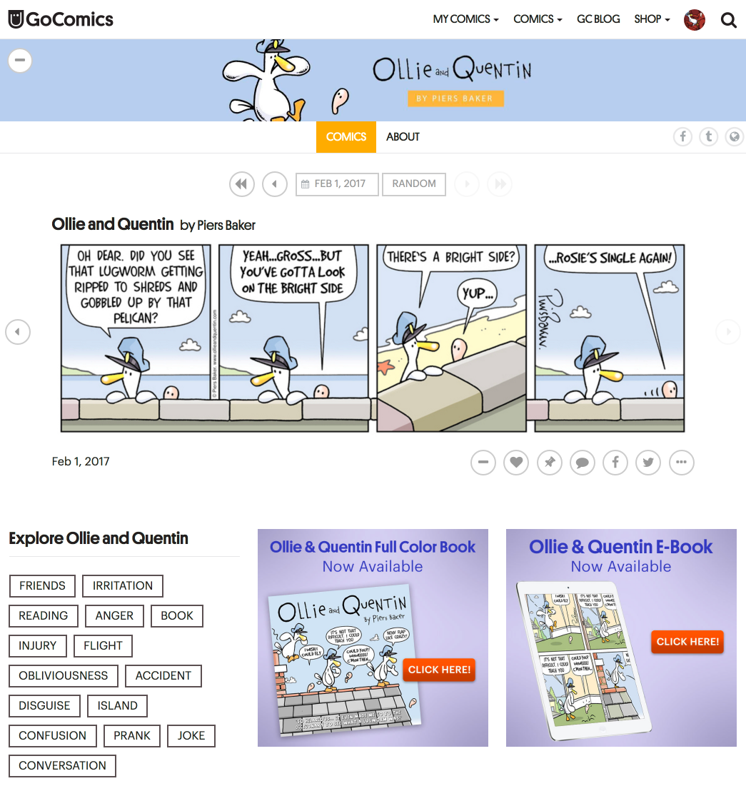 Ollie & Quentin Comic: Gorgeous New GoComics Website...