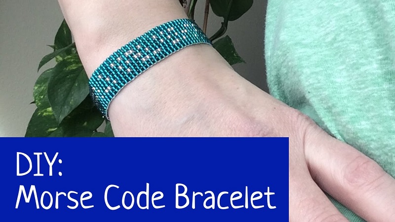 Loom Beaded Morse Code Bracelet Tutorial / The Beading Gem