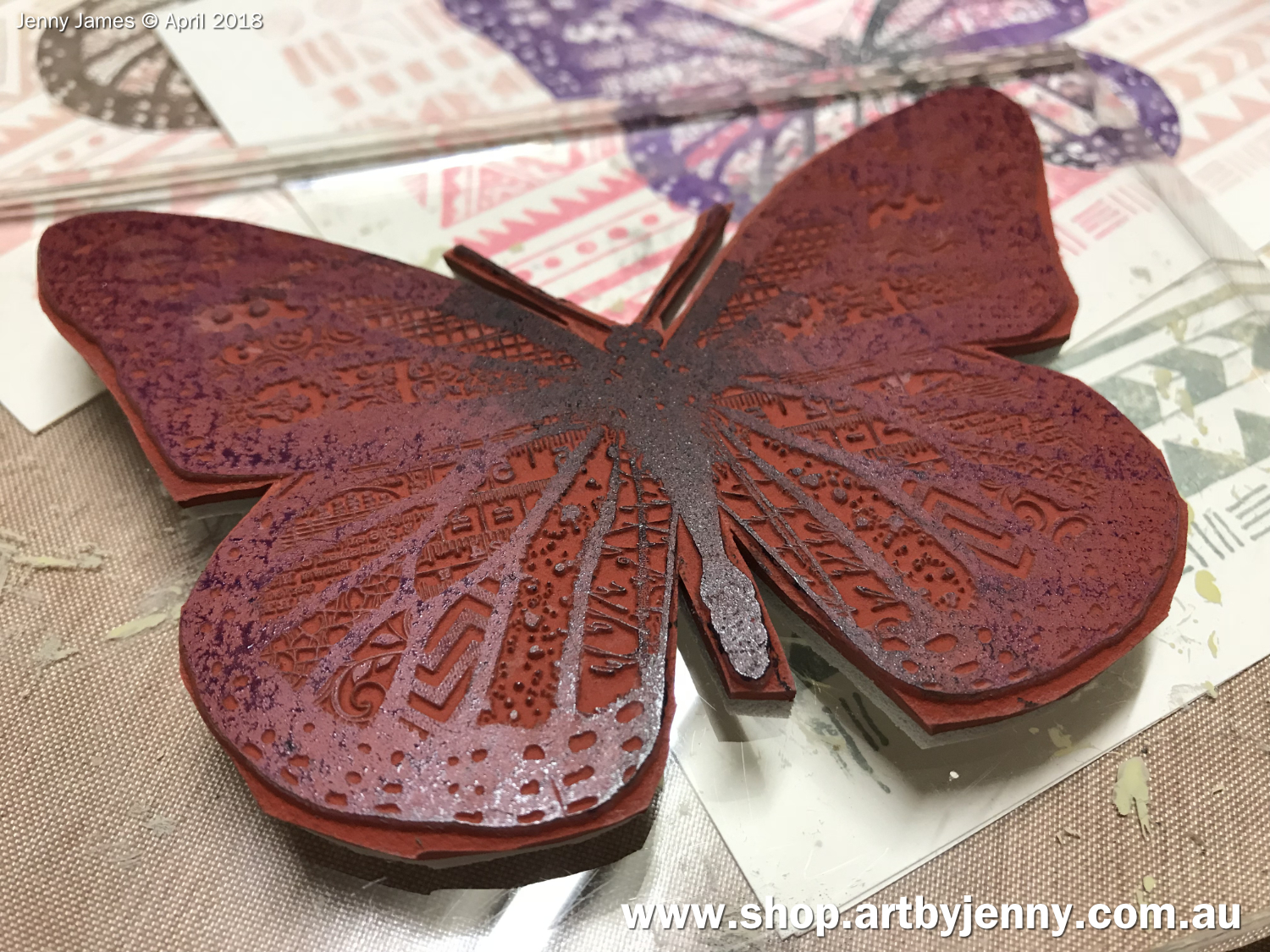 MultiColour Stamping with Patchwork Butterflies – Art by Jenny Online Shop