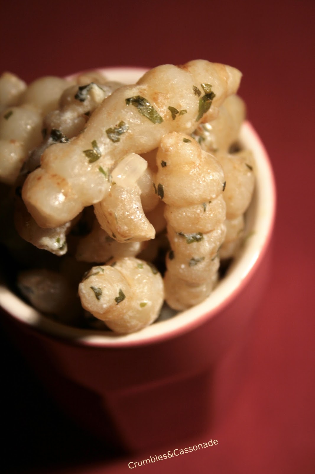 Crumbles et Cassonade: Crosnes au beurre d'ail