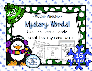 Crayons & Cuties In Kindergarten: Mystery Words Printables Are Here!
