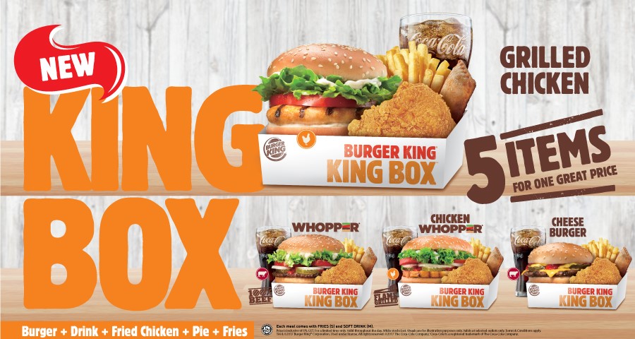 Burger King 最新King Box 套餐！一个人平均只需大约RM8.50！吃到饱饱的！ - Leesharing