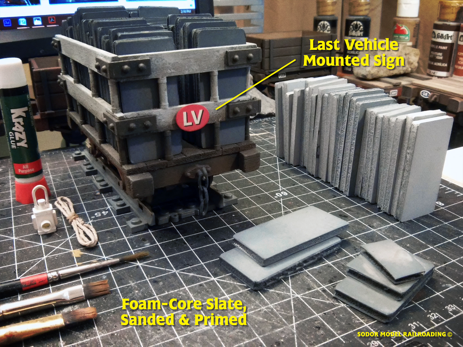 SodorModelRailroading: Scratch-Built Slate Cars | 16mm Scale