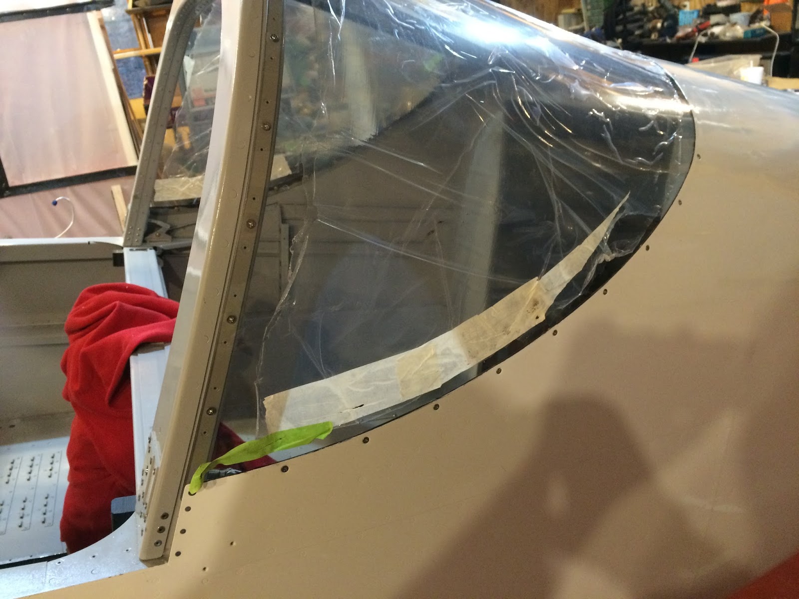 Gordon's RV14 Build: Rear window and cowling fitting
