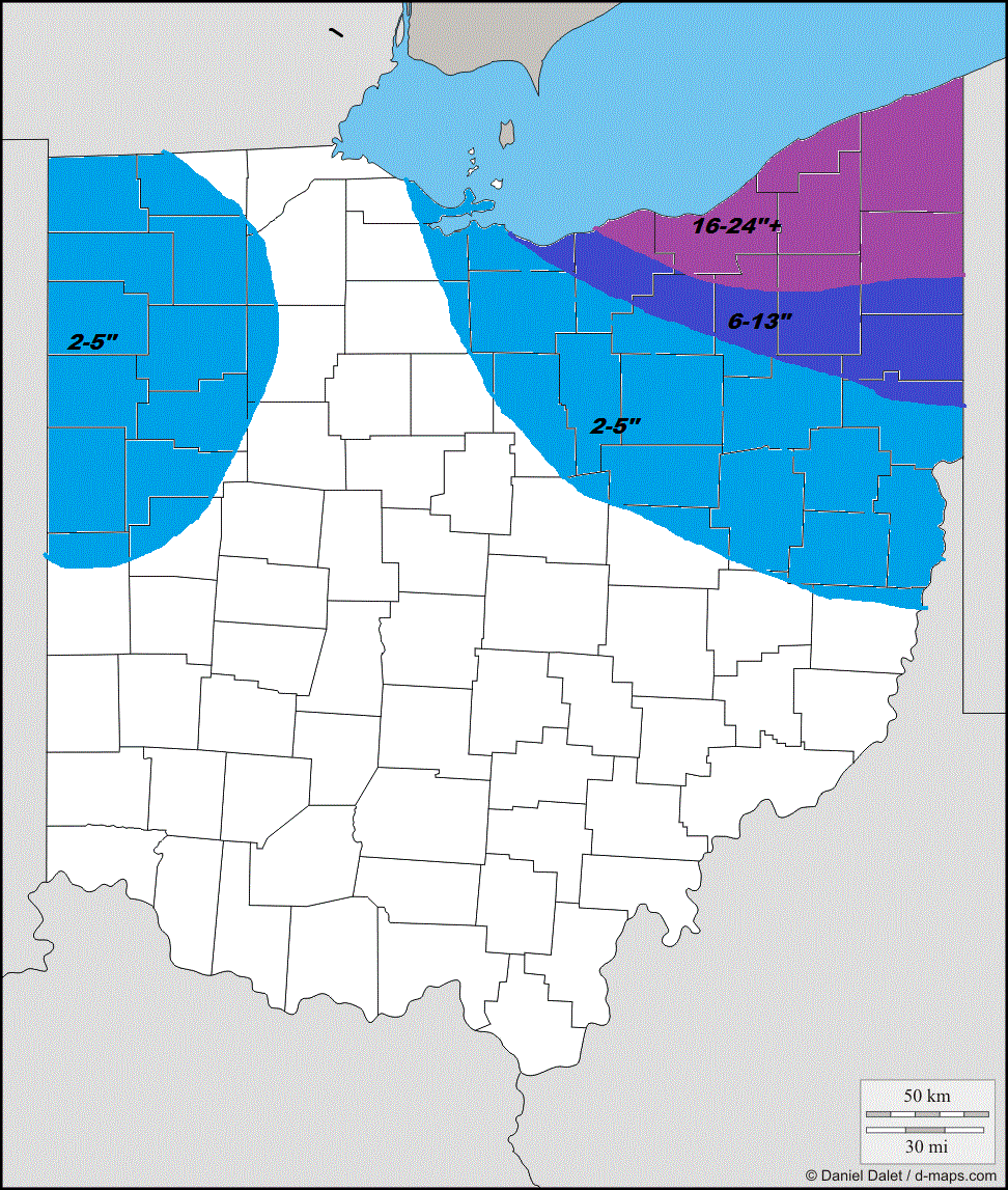 Northeast Ohio Weather: Updated Snowfall Estimates for this major lake ...