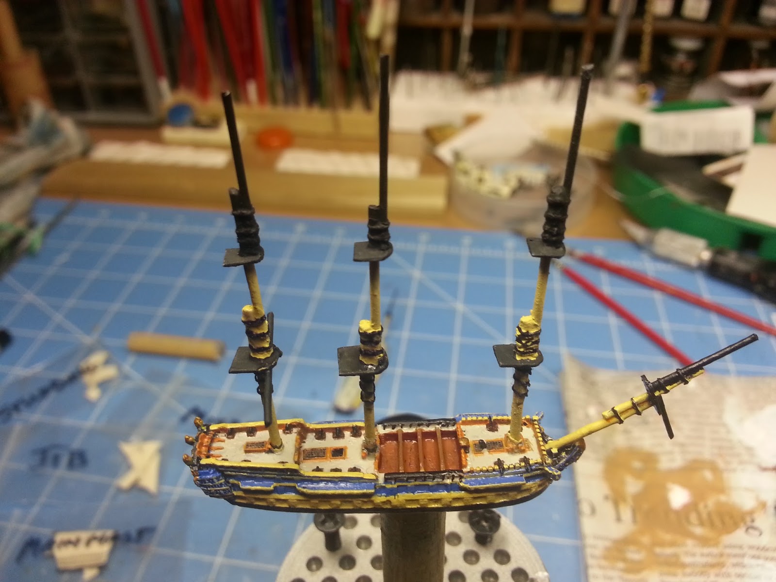 A Miniatures Hobby Room: GHQ HMS Bellona 74 Gun Common Ship of the Line