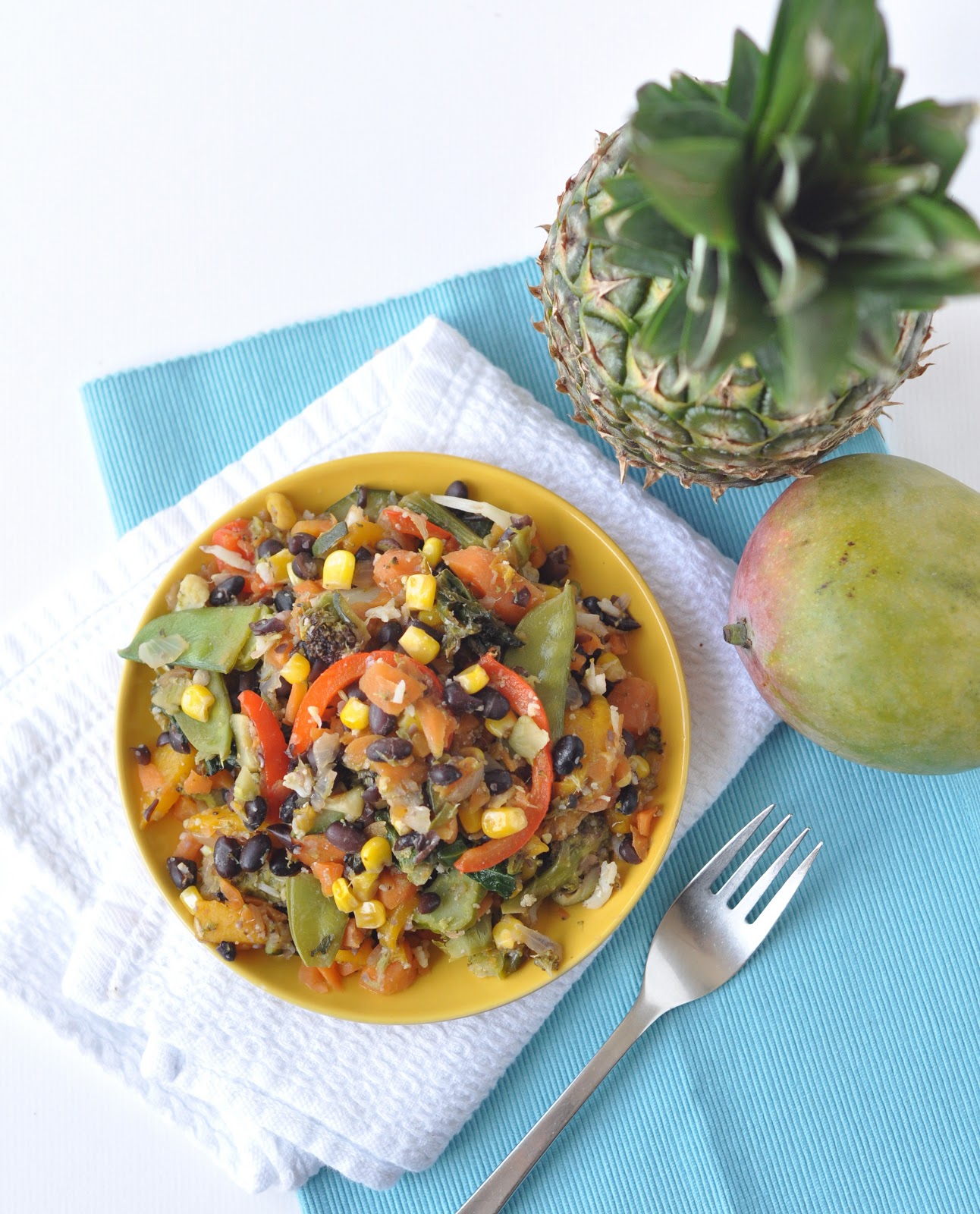 Black bean and mango stew | including cake