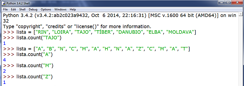 APRENDER A PROGRAMAR CON PYTHON: MÉTODOS DE LAS LISTAS