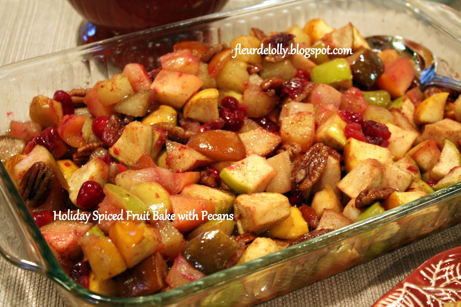 Fleur de Lolly: Holiday Spiced Fruit Bake with Pecans