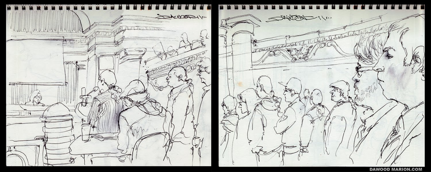 Dawood Marion's Reportage Drawing (On-Location)