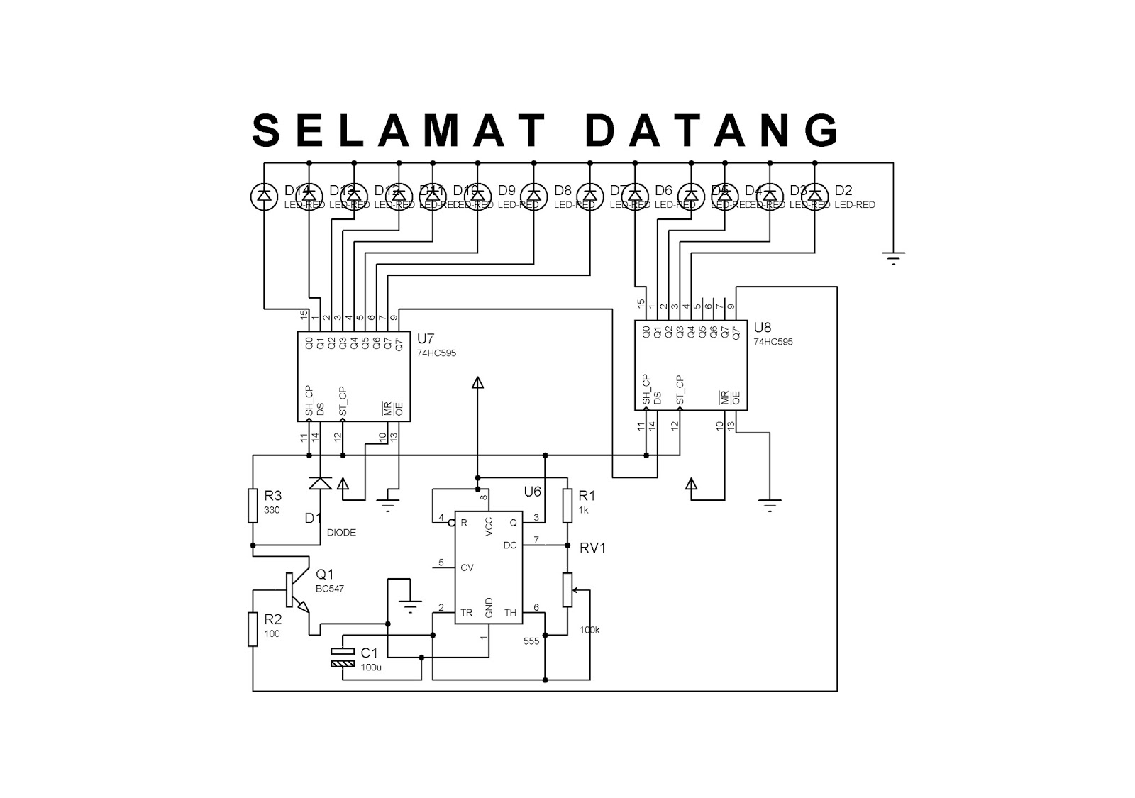 Runing led unik dengan ic 74hc595 | Utemali Zai Komunikasi Runing led unik dengan ic 74hc595 | Utemali Zai Komunikasi