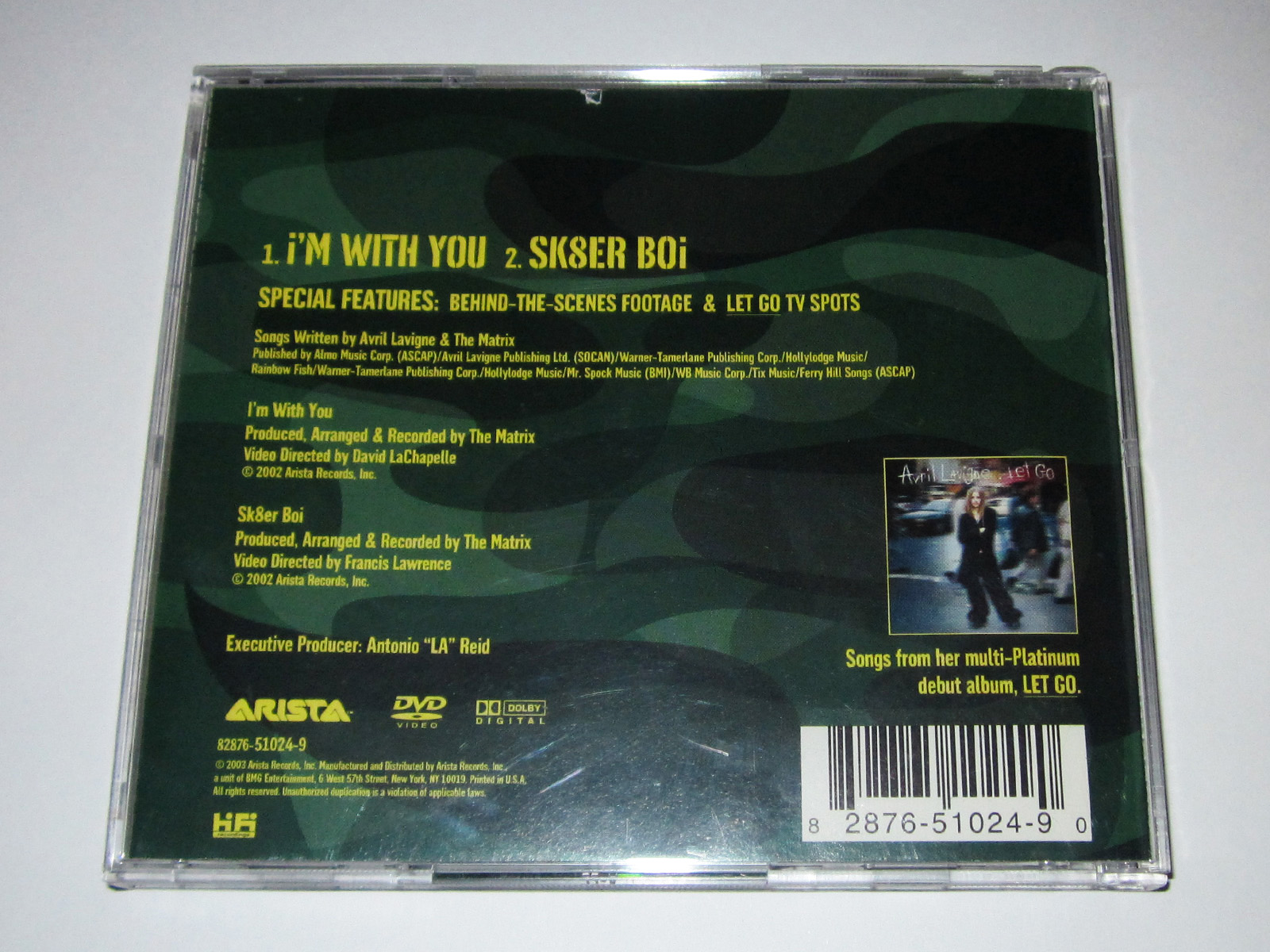 ADRIAN CD COLLECTION: I'm With You/Sk8er Boi (USA DVD Single)