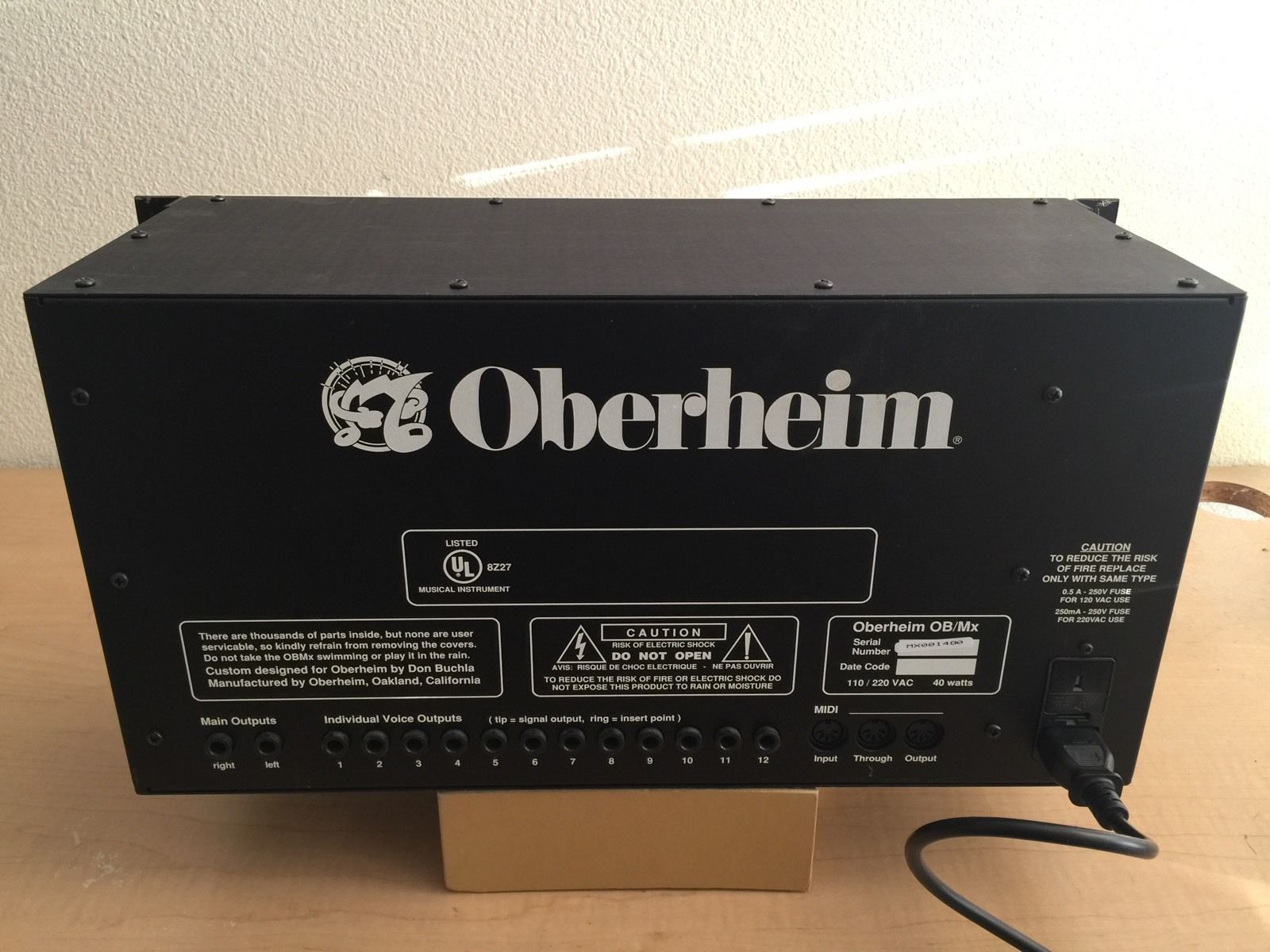 MATRIXSYNTH: Vintage Oberheim OB-MX 4-Voice Analog Rack Synthesizer SN ...