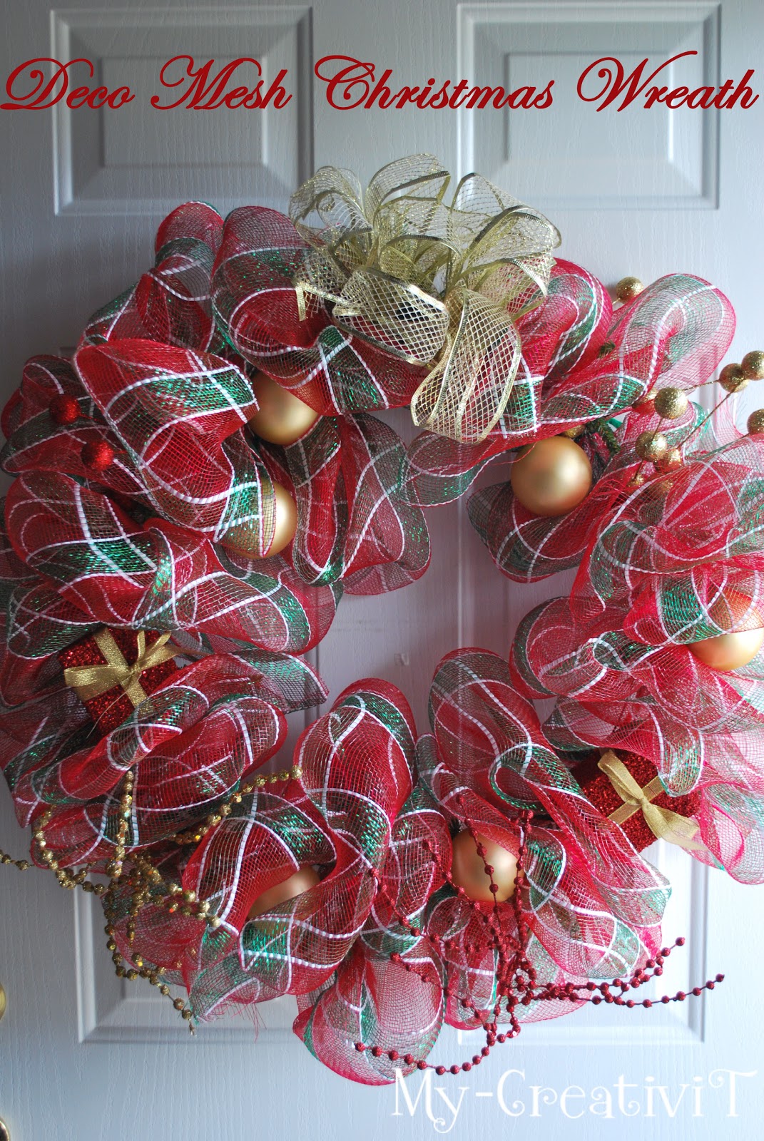 My-CreativiT: Deco Mesh Christmas Wreath