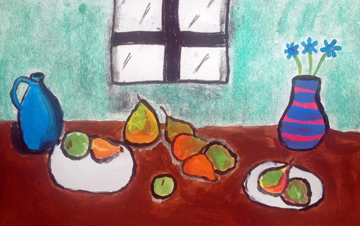 St. Mary's Art Room: 8th Grade Cezanne Inspired Still Life Paintings