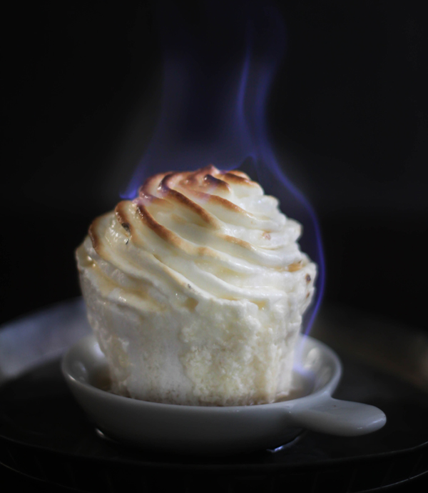 Flaming Baked Alaska Cupcakes | Sprinkle Bakes