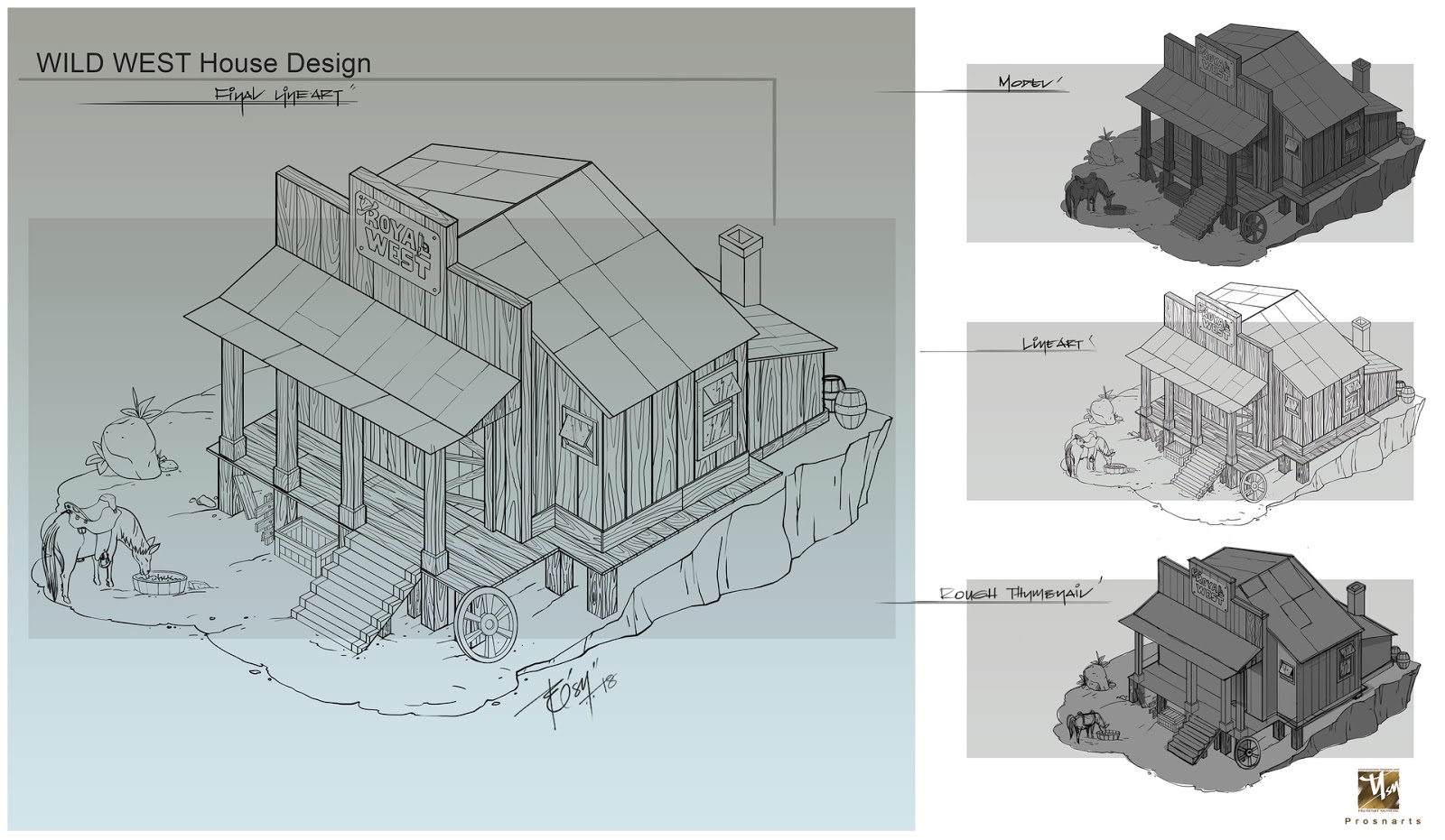prosenarts: Wild West House design for Strategy Game