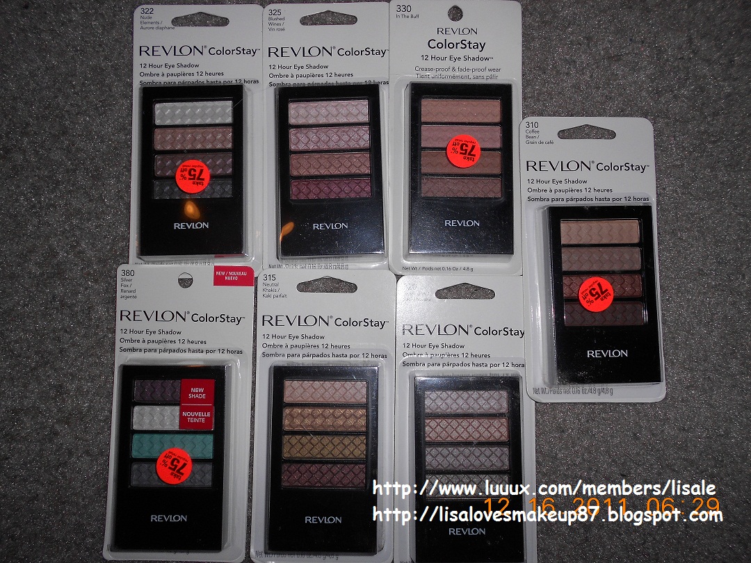 LisaLovesMakeup87: My Revlon ColorStay 12 Hour Eye Shadow Quads