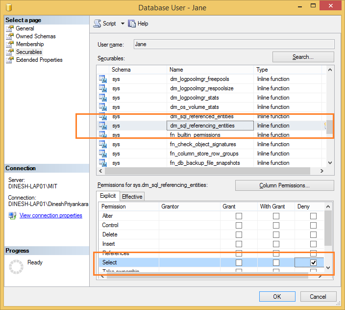 Dinesh's Blog :::: Being Compiled ::::: How to restirct access to DMVs ...