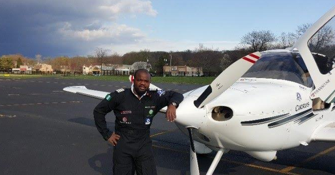 Meet a Nigerian pilot which had flown around the world,fulfills his ...