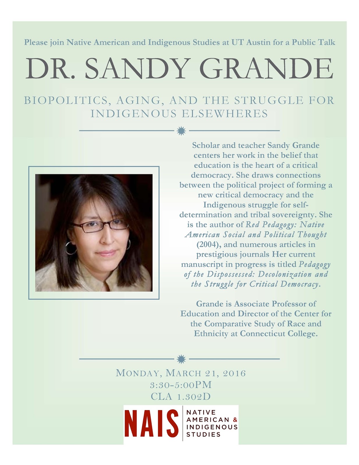 Educational Equity, Politics & Policy in Texas: Dr. Sandy Grande is ...