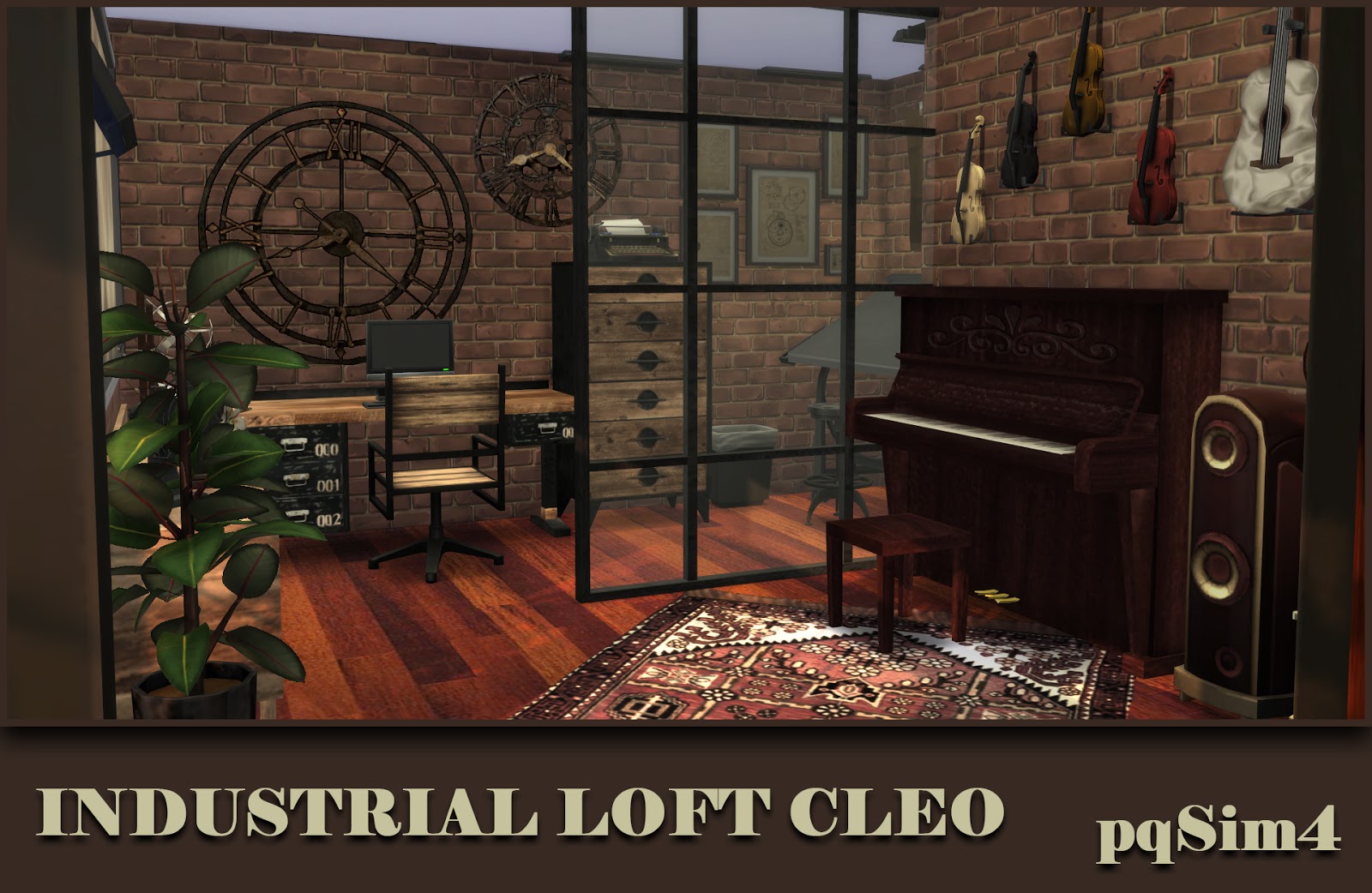 Industrial Loft "Cleo". Sims 4 Custom Content.