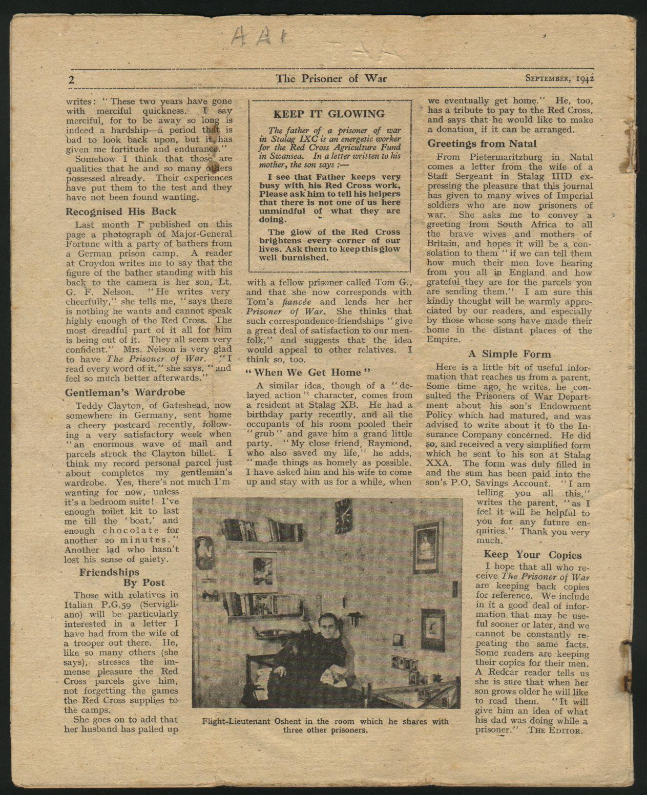 WWII Memories: Red Cross Journals - Volume 1, No. 5, September 1942