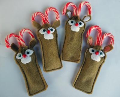 Cat 'n Cart Crafts: Rudolph Candy Cane Holders