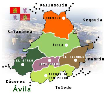 Avila Mapa Ciudad de la Región | España mapa de la ciudad