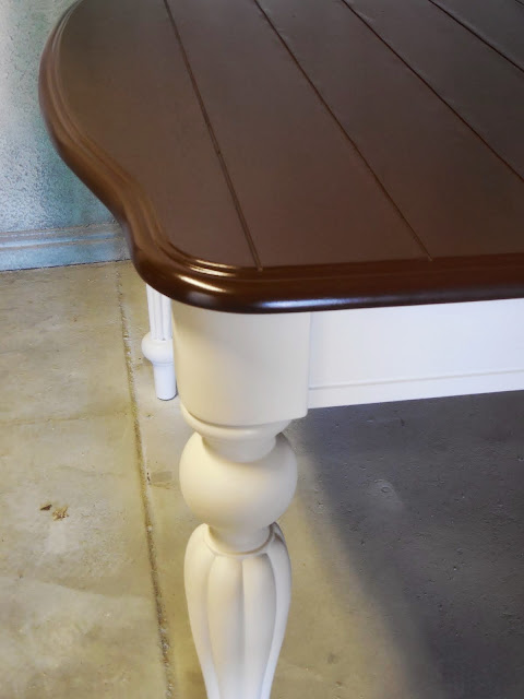Cottage Charm Creations: Painting a two-tone table