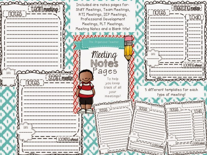 Teacher Meeting Notes Template - multifilespads